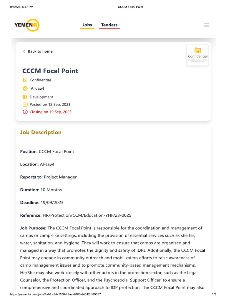 CCCM FP Confedential | PDF