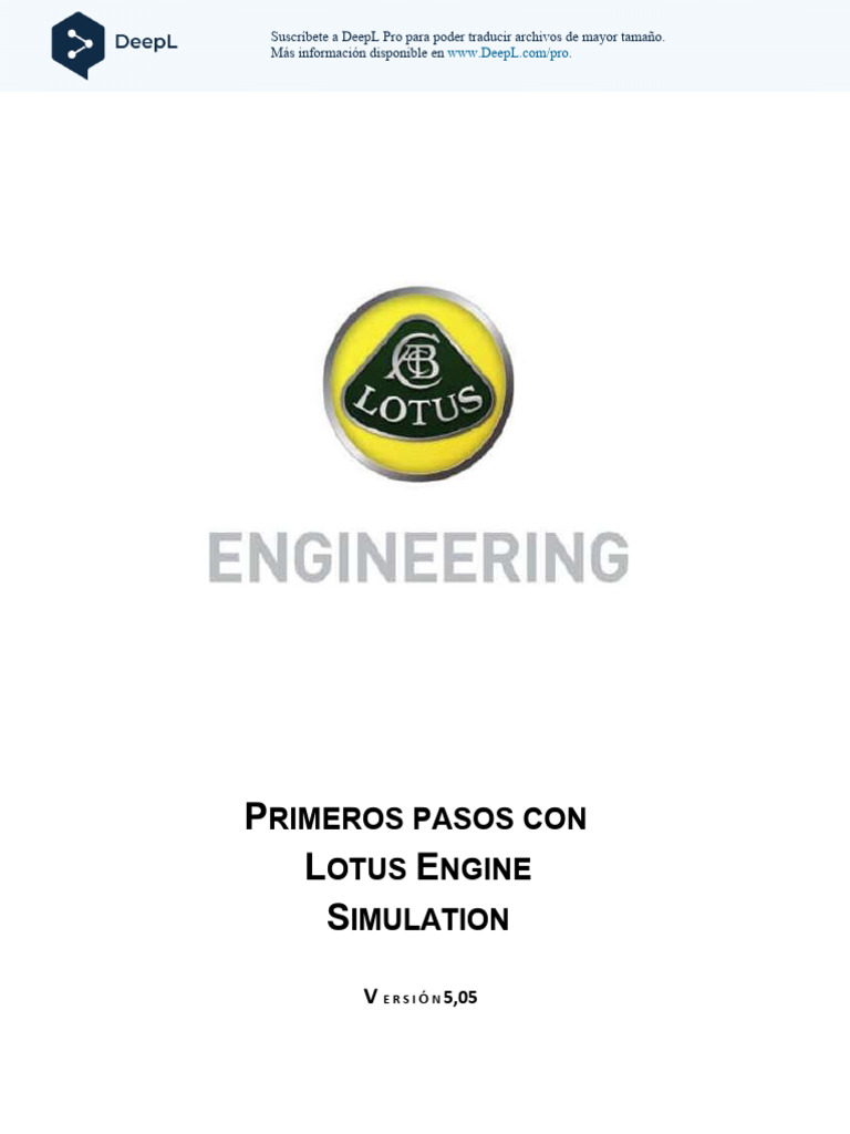 Introducción a Lotus Engine Simulation | PDF | Ventana (informática ...