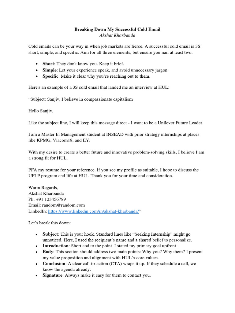 Breaking Down My Succesful Cold Email | PDF | Cognition