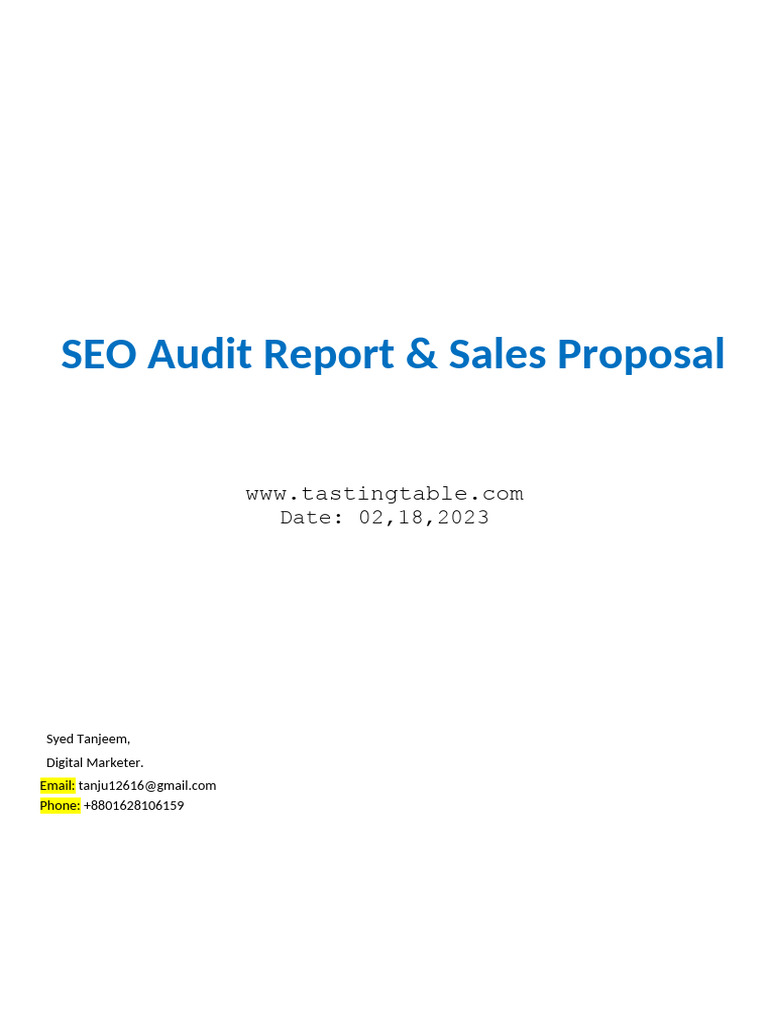Sales Proposal | PDF