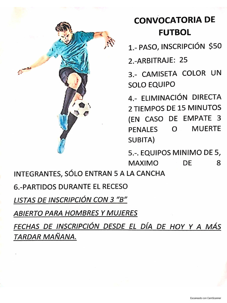 Convocatoria de Fut | PDF
