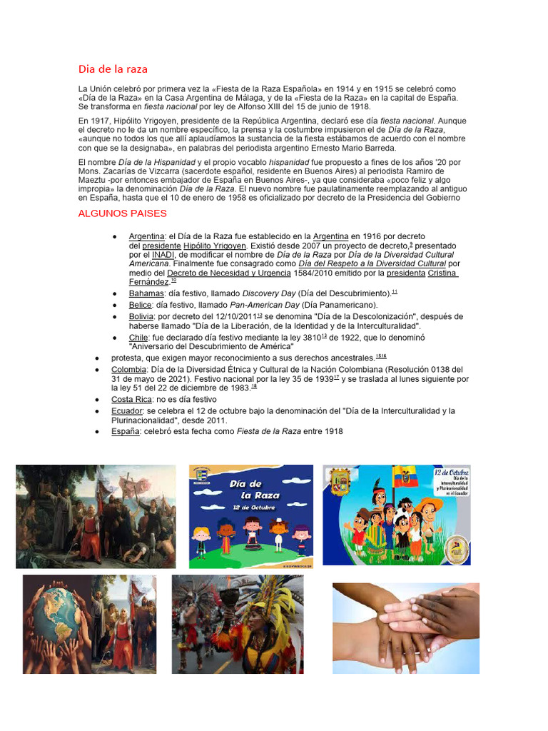 Dia de La Raza | PDF | America latina | Gobierno