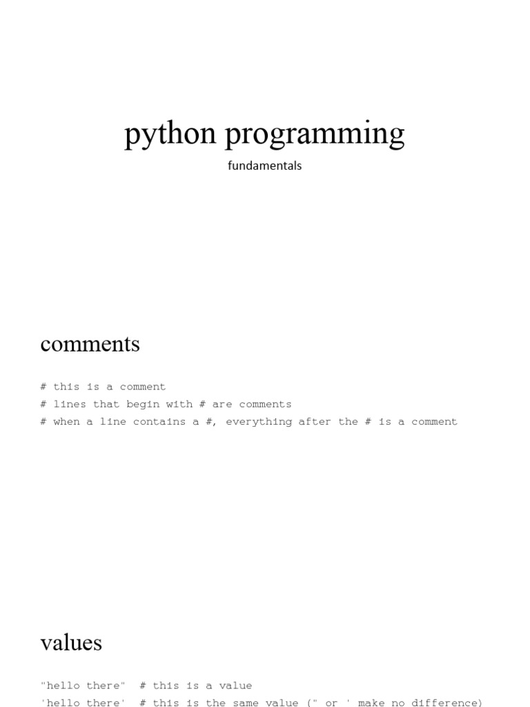 Python Fundamentals Download Free Pdf Variable Computer Science Function Mathematics