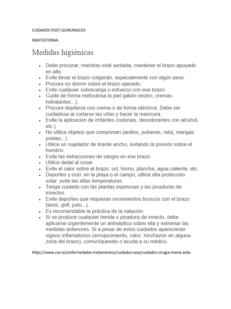Cuidados Post | PDF | Cirugía | Medicina CLINICA