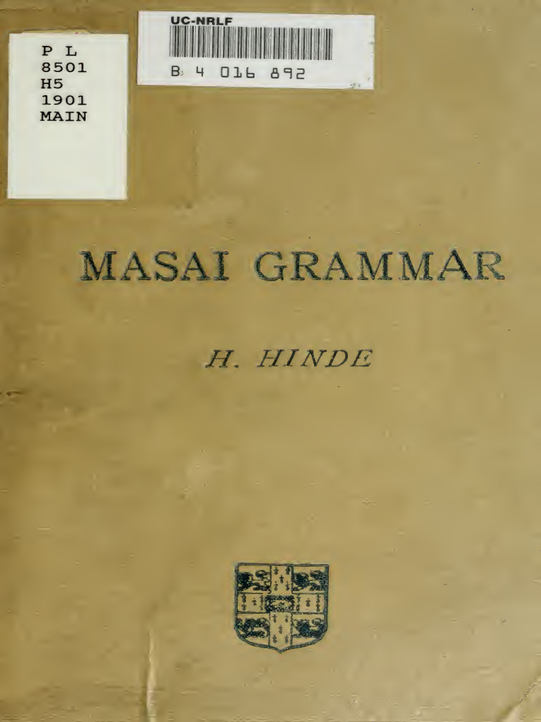 Masai Language Vocabulary Guide | PDF | Grammatical Gender ...