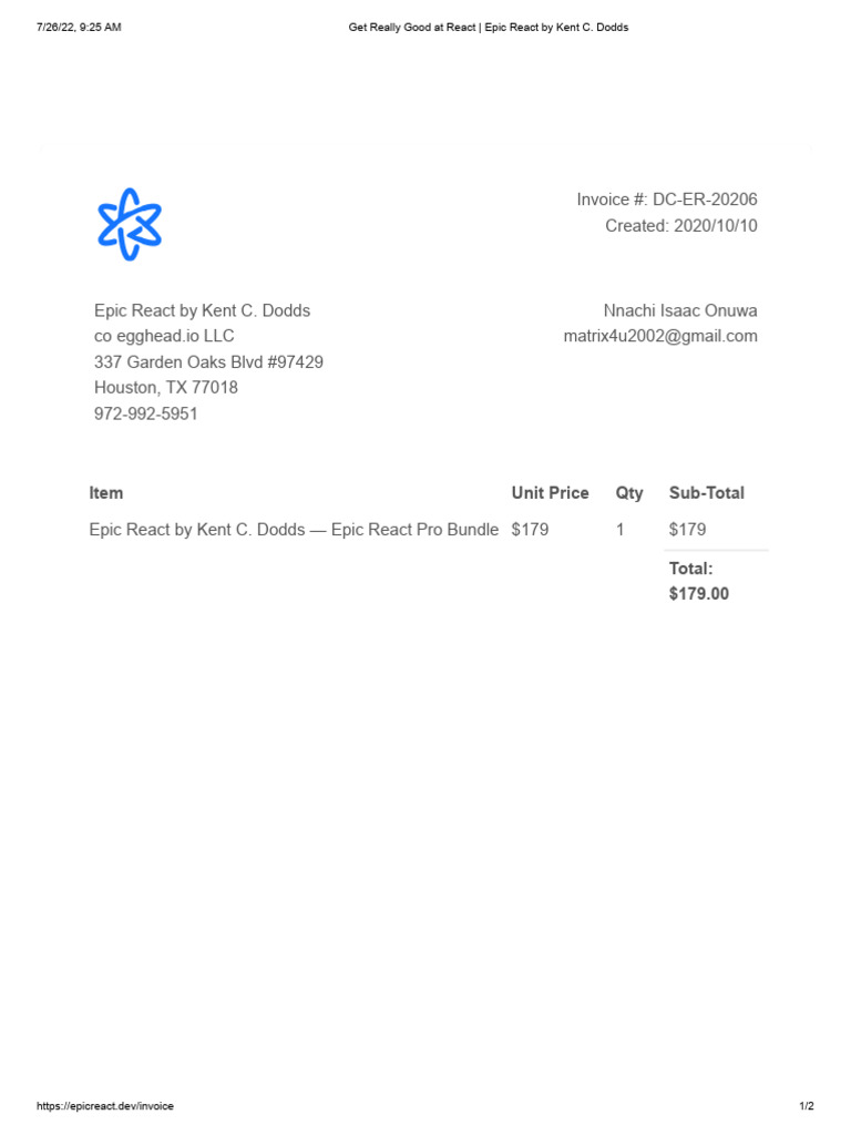 Get Really Good at React - Epic React by Kent C. Dodds | PDF