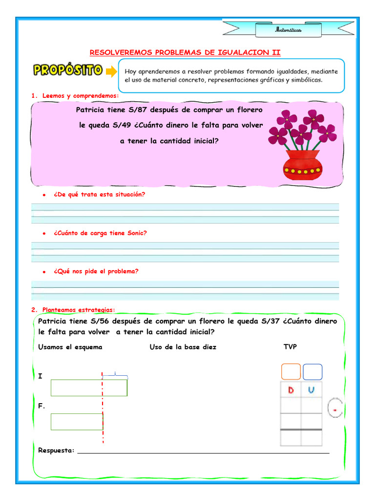 Problemas de Igualación Matemática | PDF | Aprendizaje