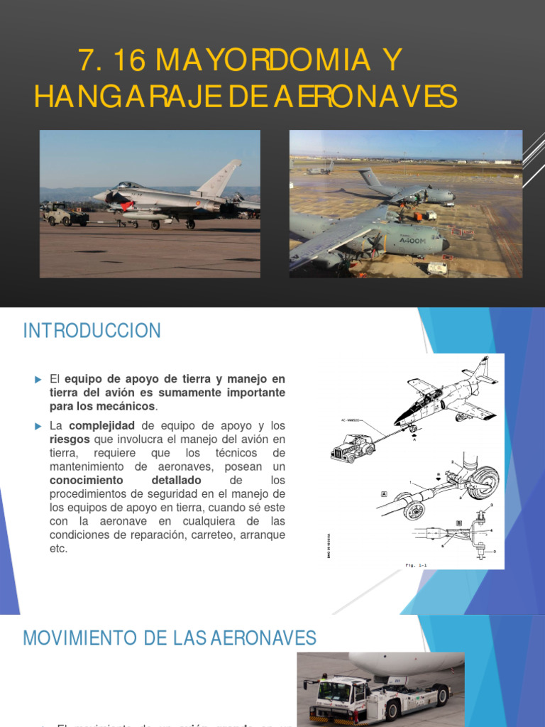 7.17 Mayordomia y Hangaraje de Aeronaves | PDF | Avión | Tren de aterrizaje