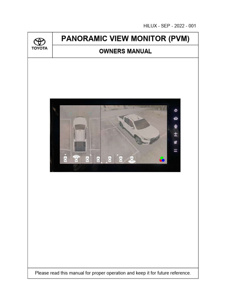 Panoramic View Monitor Hilux 1 | PDF | 3 D Computer Graphics | Camera