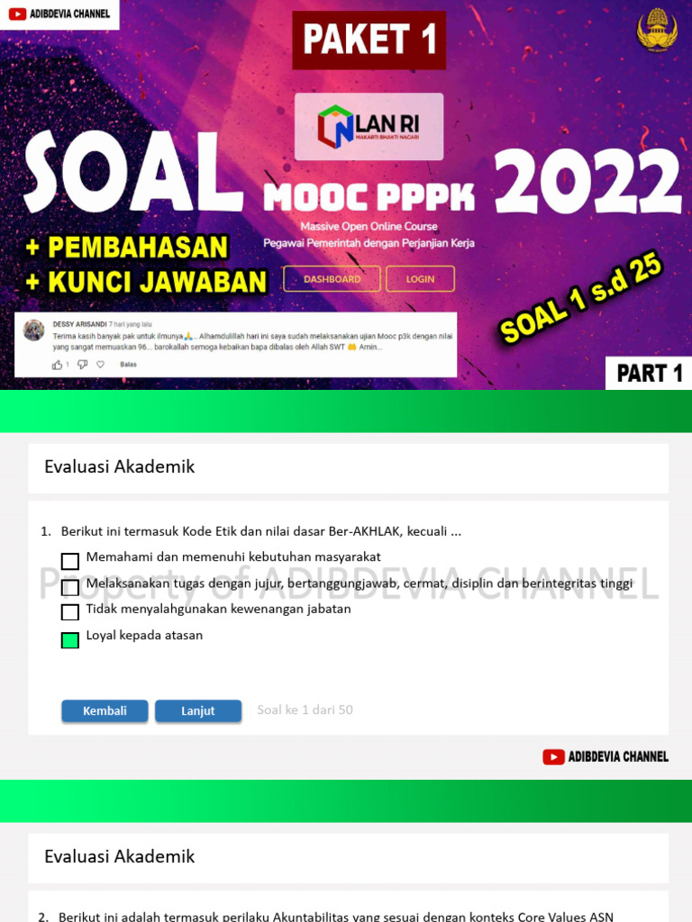 Kumpulan Pembahasan Soal Paket 1&2 | PDF