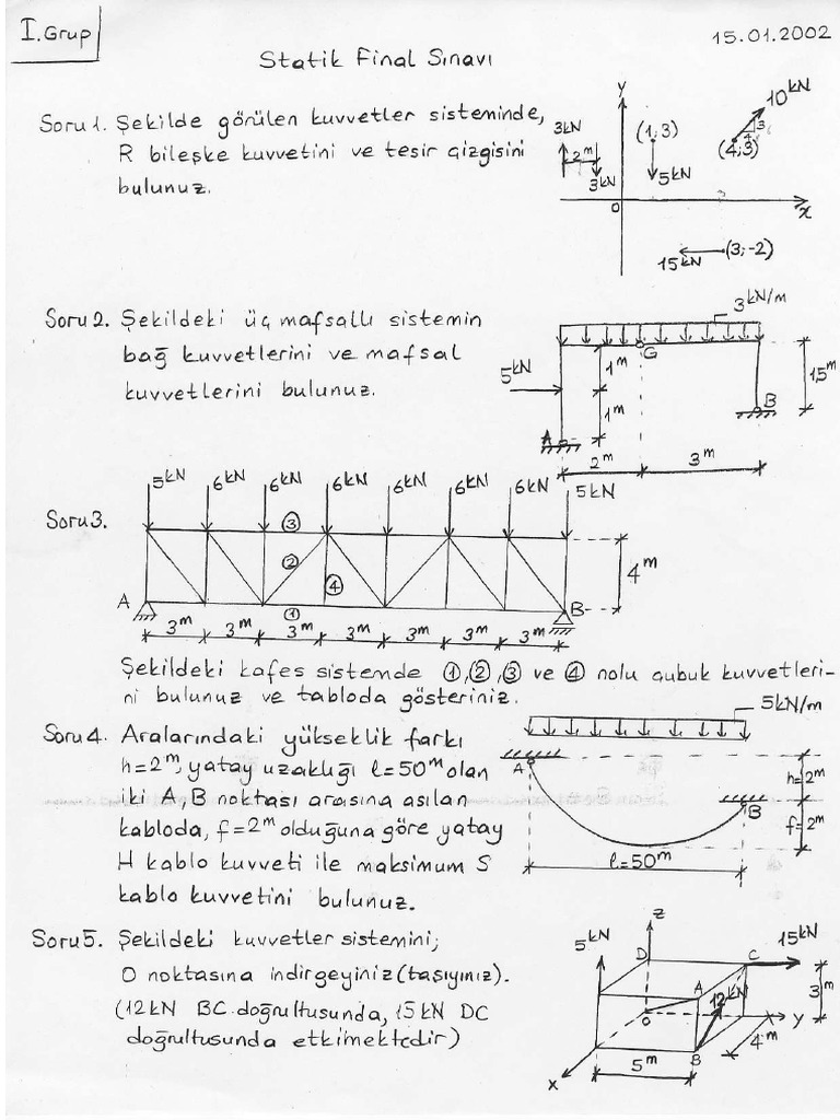 Statik Eski Sinav Sorulari 2 | PDF