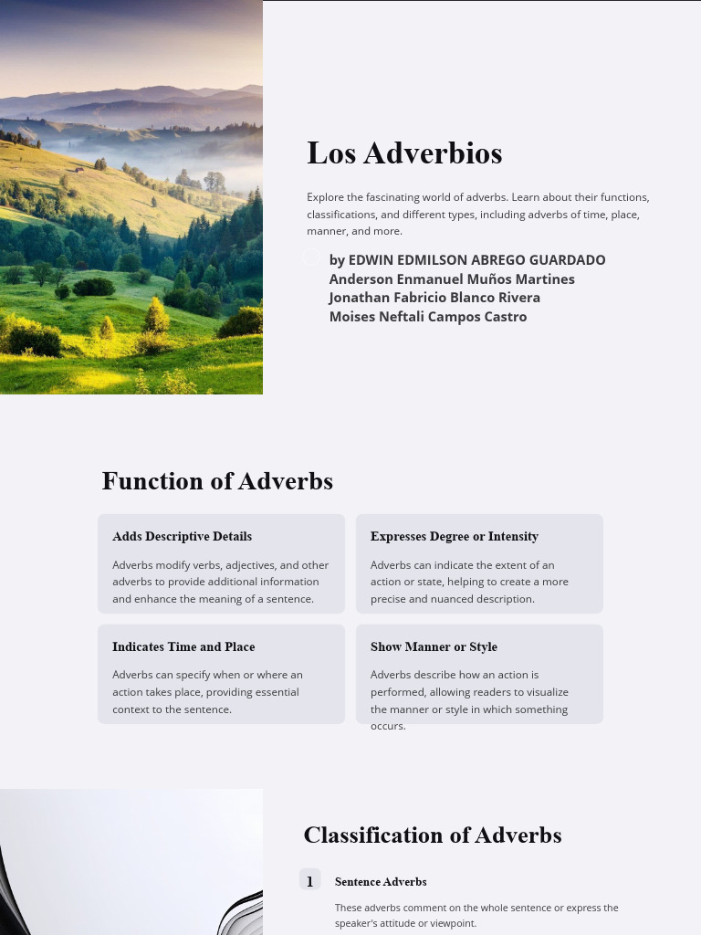Los Adverbios | PDF | Adverb | Linguistic Typology