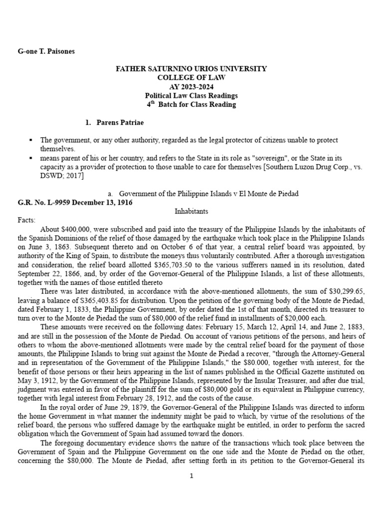 Political Law Review Case Digest Part 4 | PDF | International Law | Strict Scrutiny