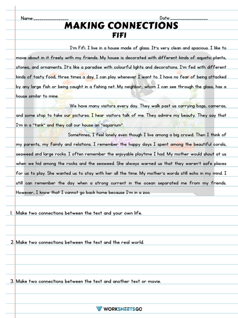 Making Connections Worksheet | PDF