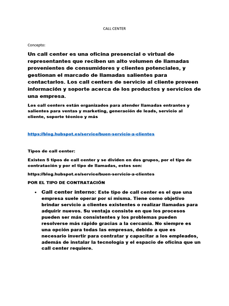 Call Center | PDF