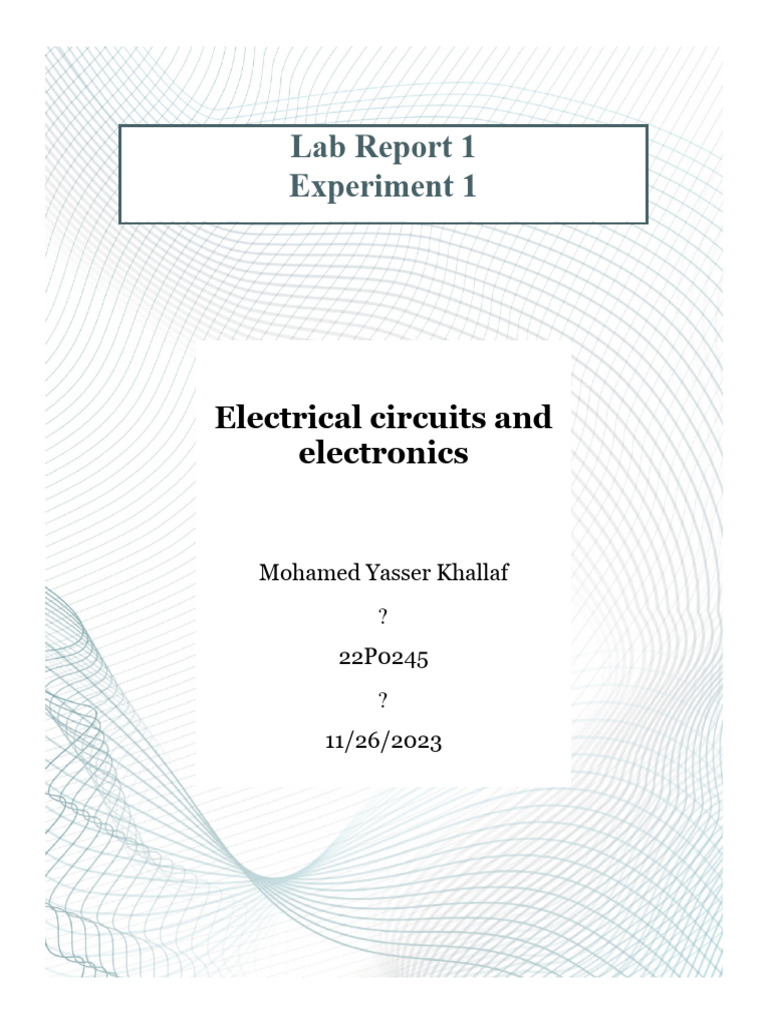Circuit Report | PDF | Resistor | Electrical Network