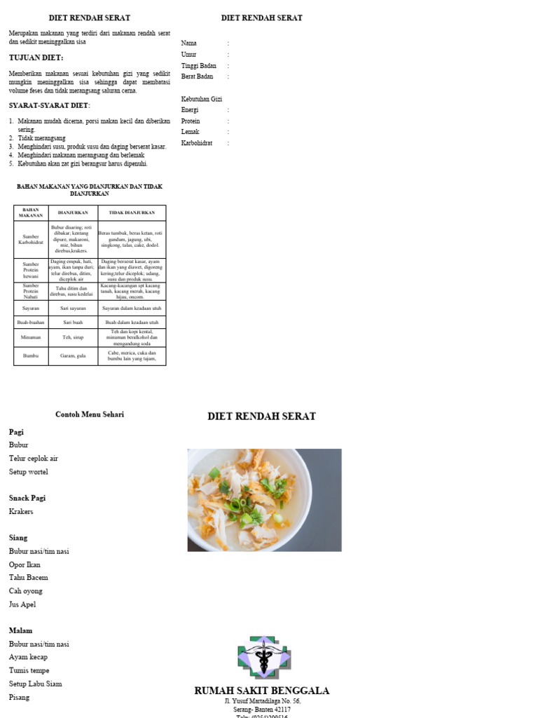 Diet Rendah Serat | PDF | Kesehatan Holistik