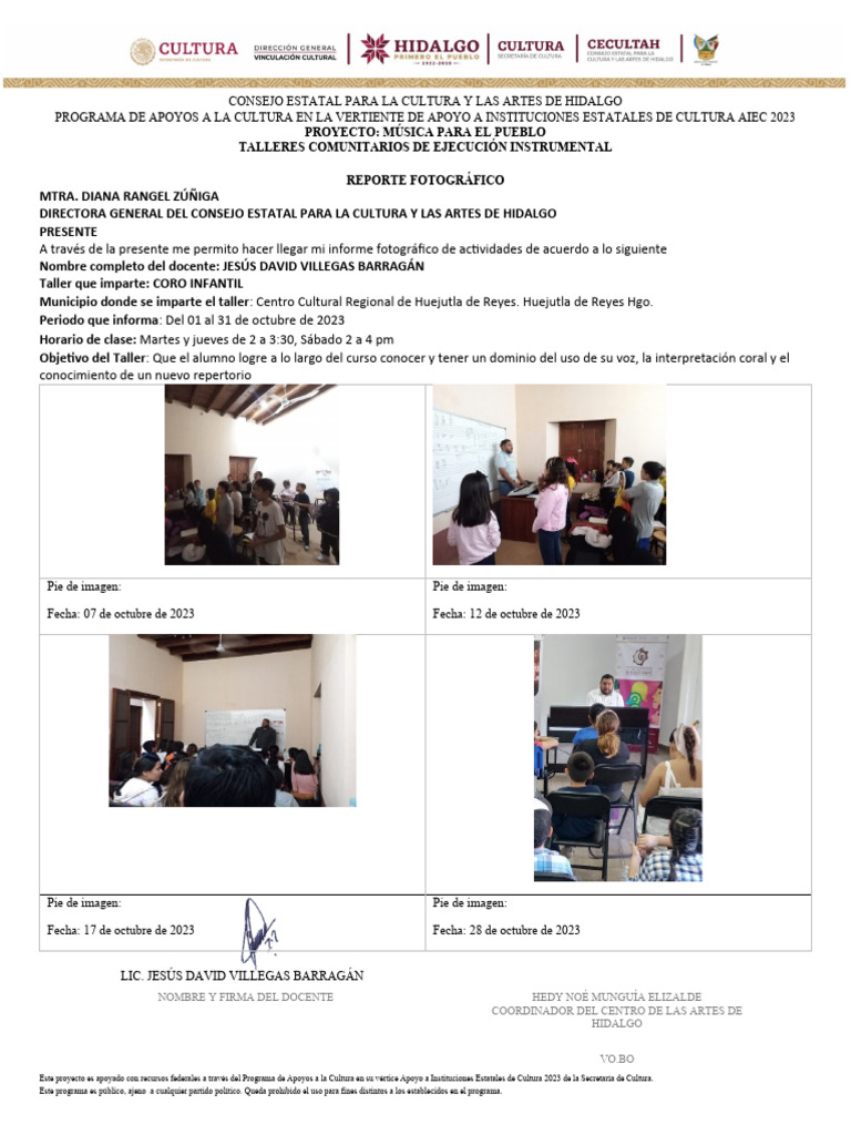 Oct FORMATO DE REPORTE FOTOGRÁFICO - LISTO | PDF