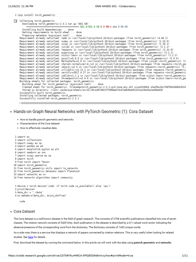 GNN Hands On 01 | PDF | Vertex (Graph Theory) | Mathematical Relations