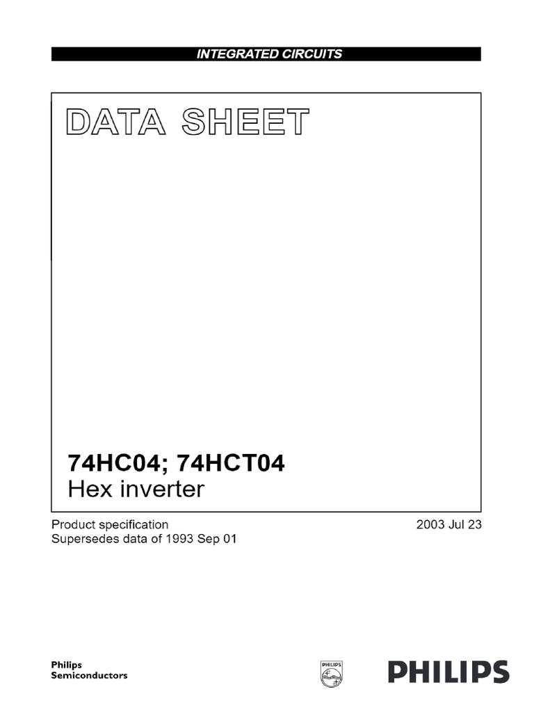 Ficha Tecnica 74HC04 | PDF