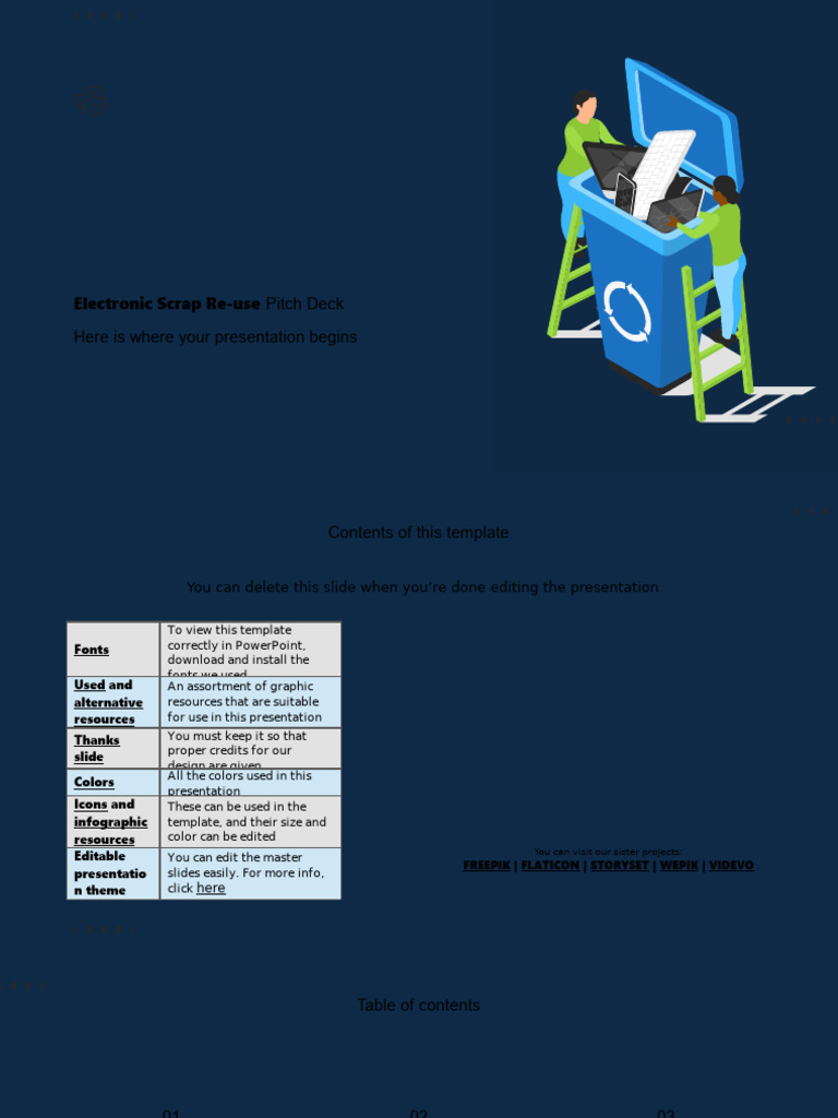 Electronic Scrap Re-use Pitch Deck | PDF | Market (Economics) | Icon ...