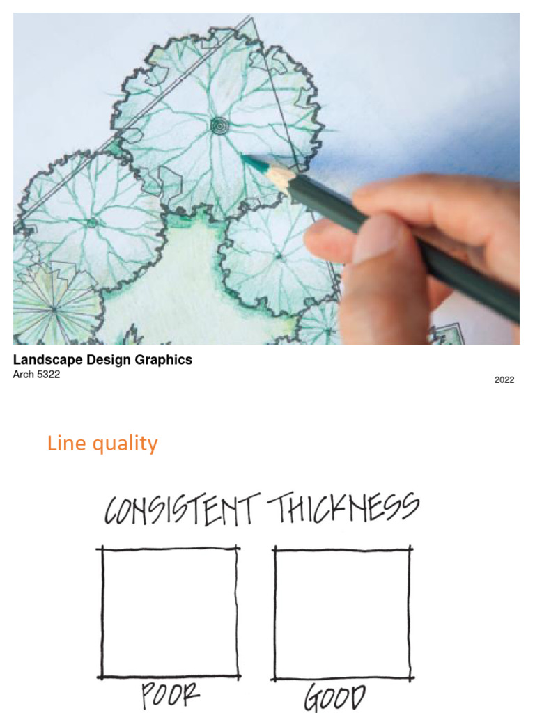 Landscape Design Line Quality Guide | PDF | Drawing