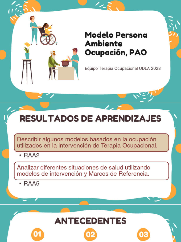 Modelo PAO en Terapia Ocupacional | PDF | Sicología | Evaluación
