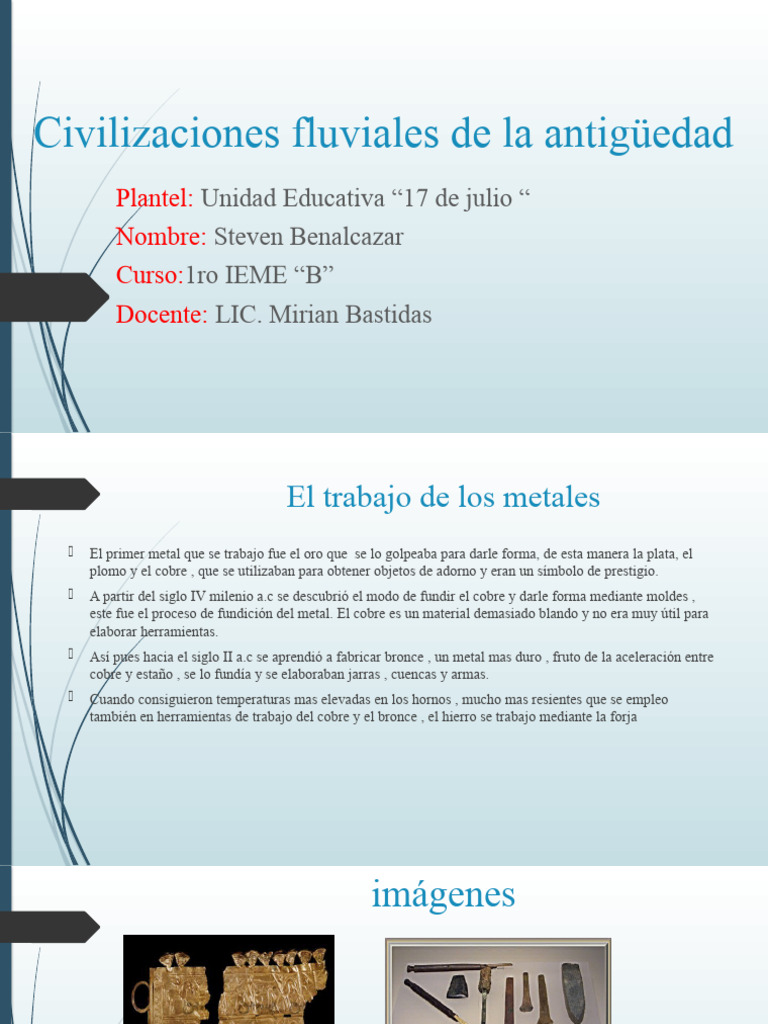 Civilizaciones Fluviales De La Antigüedad Pdf Antiguo Egipto