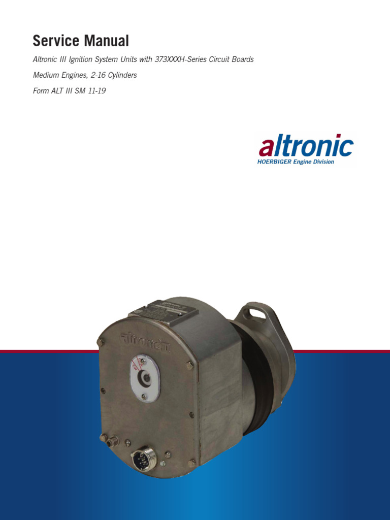 Altronic III Service Manual | PDF | Ignition System | Electromagnetism