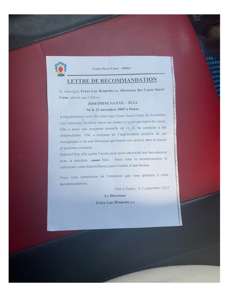 Lettre de Recommandation | PDF