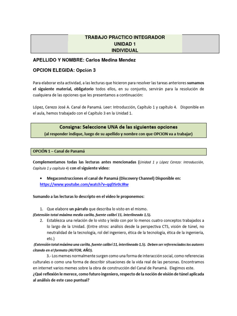 TP Integrador Unidad 1 | PDF