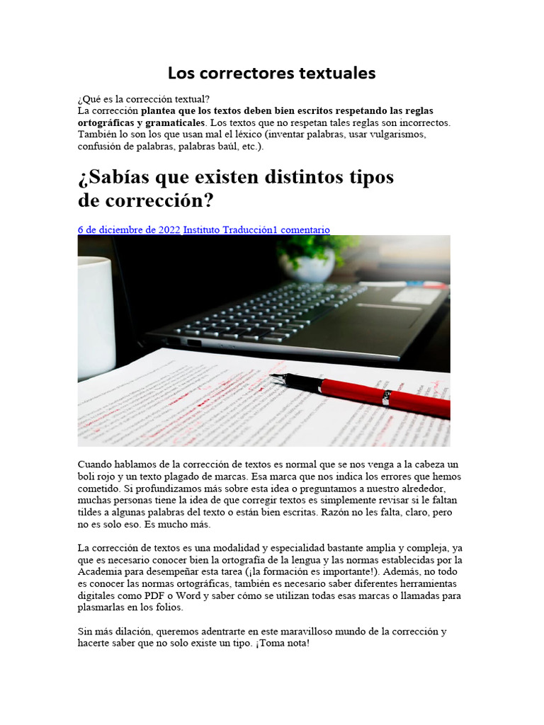 Los correctores textuale1 | PDF | Traducciones | Edición de copia