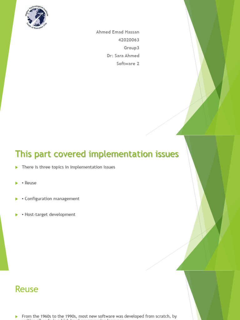 Implementation Issues Task | PDF | Component Based Software Engineering | Open Source