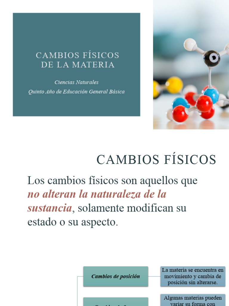 Cambios Fisicos de La Materia-1700602168 | PDF