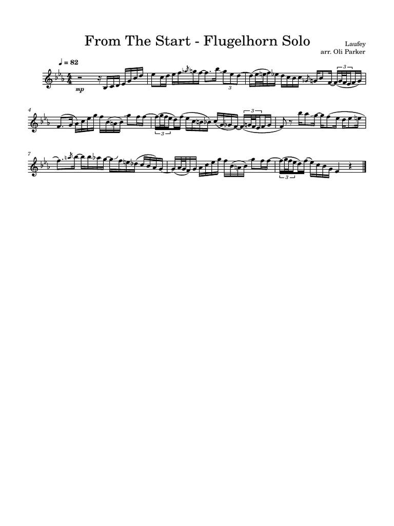 From The Start - Flugelhorn Solo | PDF
