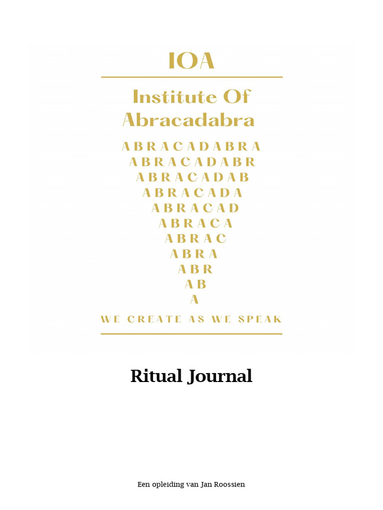 IoA Ritual Journal | PDF