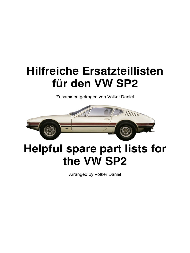 Catálogo Original de Peças VW Brasilia | PDF