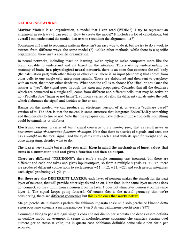 Neural Networks | PDF | Dendrite | Nervous System