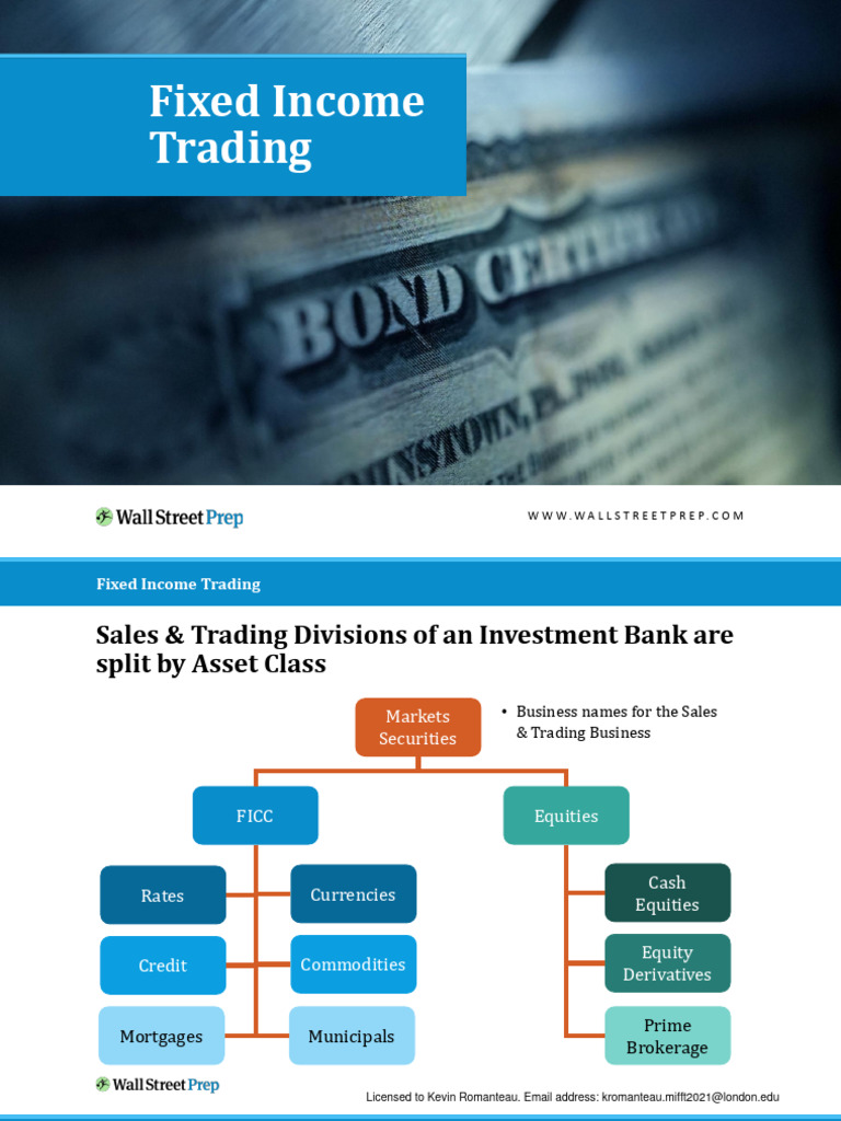 FI02 Intro To Fixed Income Trading and Bonds 6523d55268da1 | PDF ...