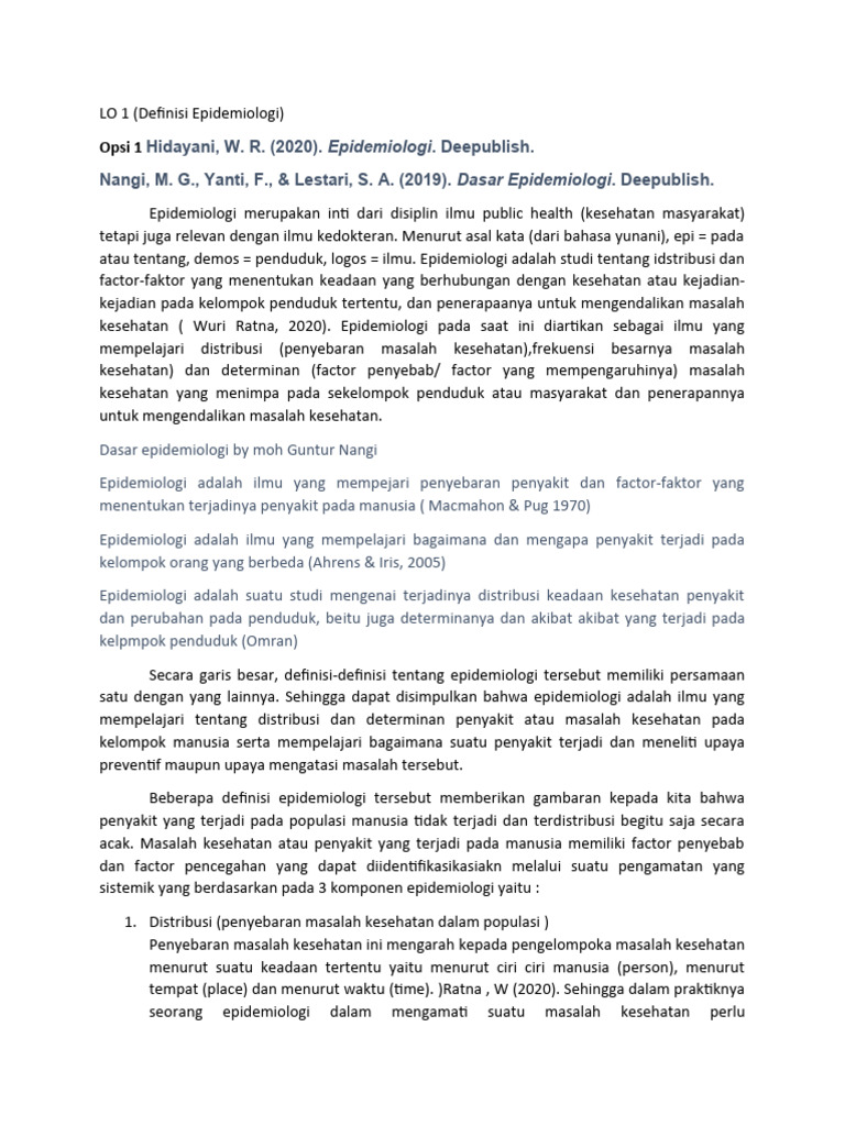 Hidayani, W. R. (2020) - Epidemiologi. Deepublish. Nangi, M. G., Yanti ...