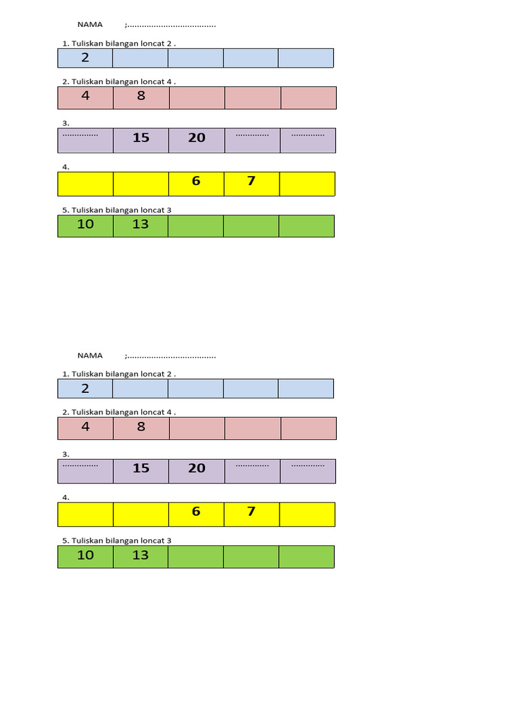 Matematika Bilangan Loncat | PDF