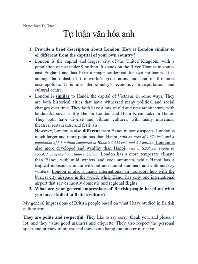 tự luận VHA | PDF | Monarchy Of The United Kingdom | Single Family ...