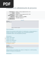 Examen Semana 5 Admon de Proyectos | PDF | Presupuesto | Business