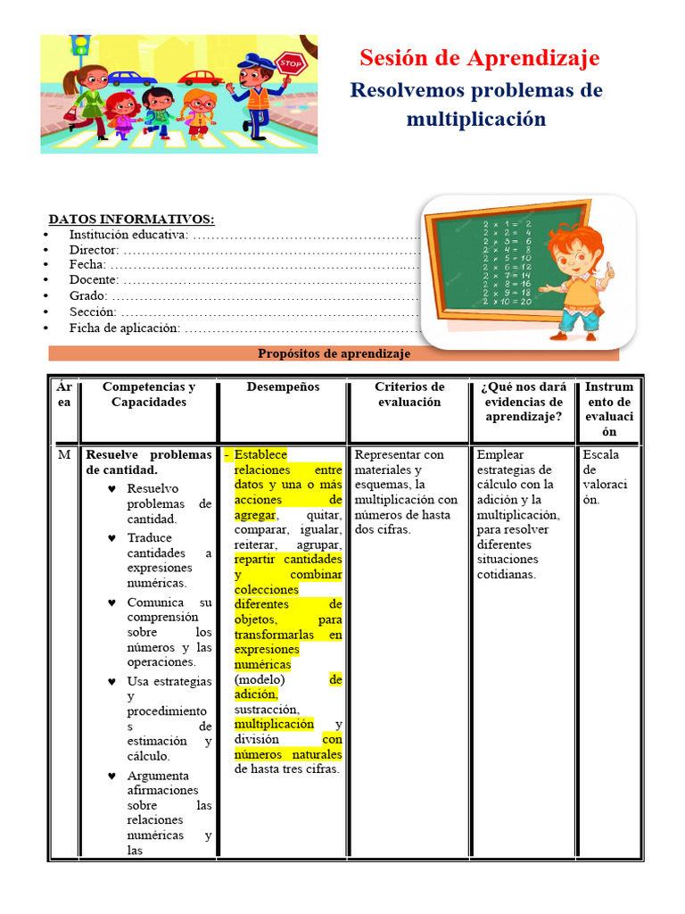 3° Sesión Día 2 Mat Resolvemos Problemas de Multiplicación Unidad 7 Semana 2 | Descargar gratis ...