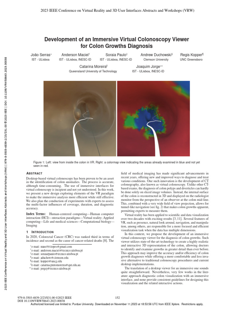 Development of An Immersive Virtual Colonoscopy Viewer For Colon ...