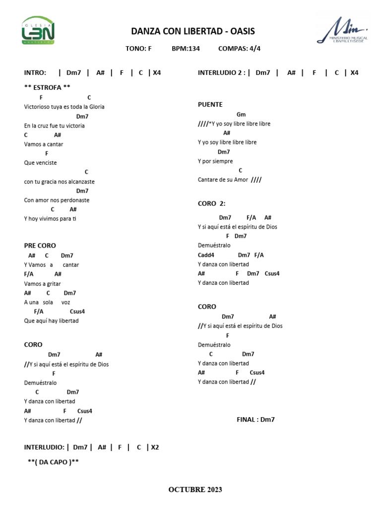 Danza Con Libertad - Oasis | PDF
