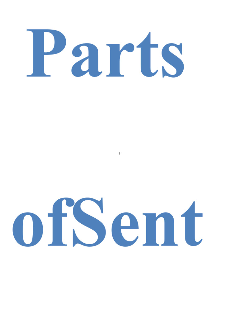 EDUC 102 Parts of Sentences | PDF | Verb | Predicate (Grammar)