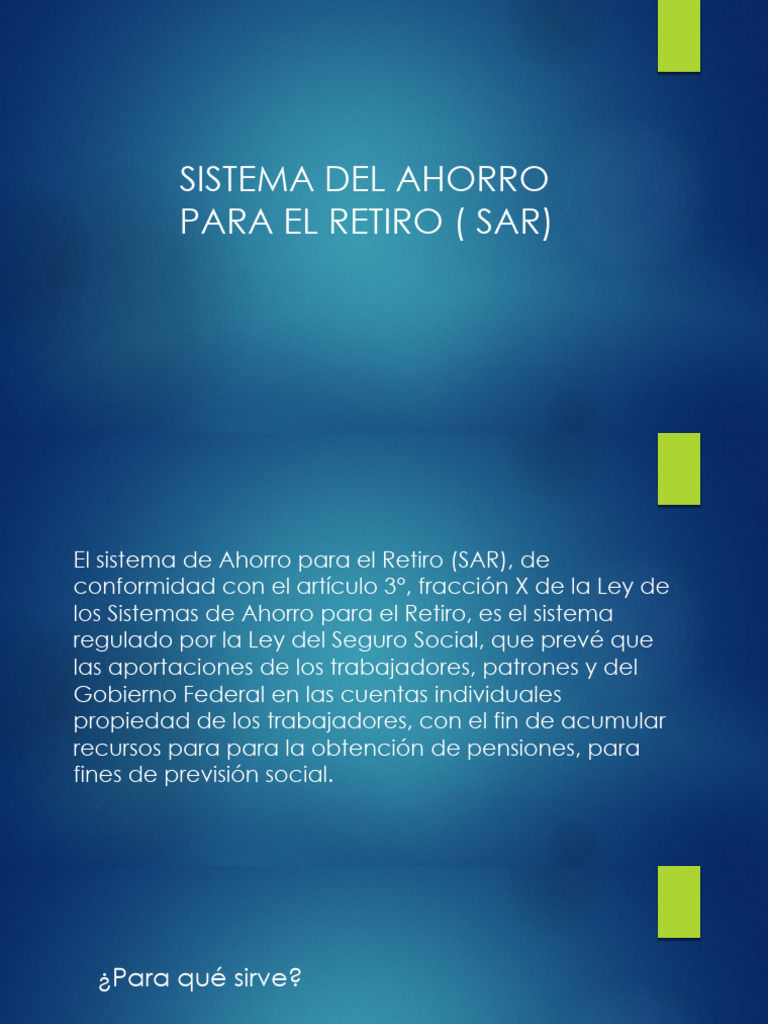 Sistema de Ahorro para El Retiro | PDF | Pensión | Desempleo