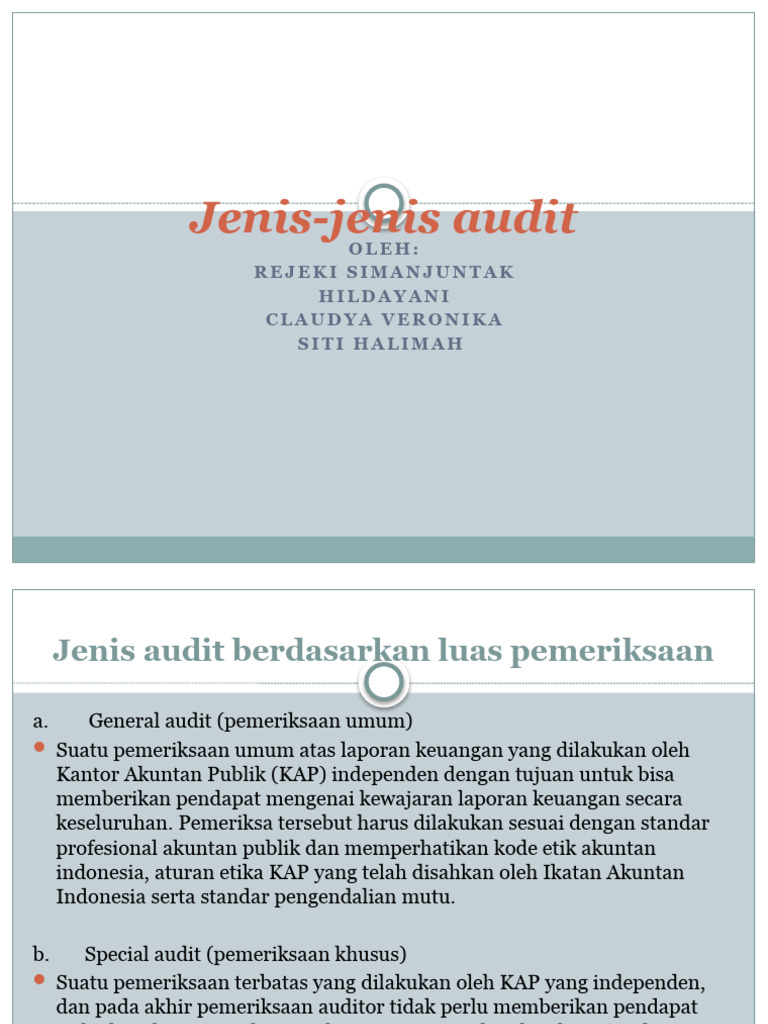 Jenis-Jenis Audit | PDF