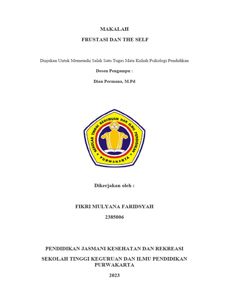"The Self dan Frustasi" | PDF